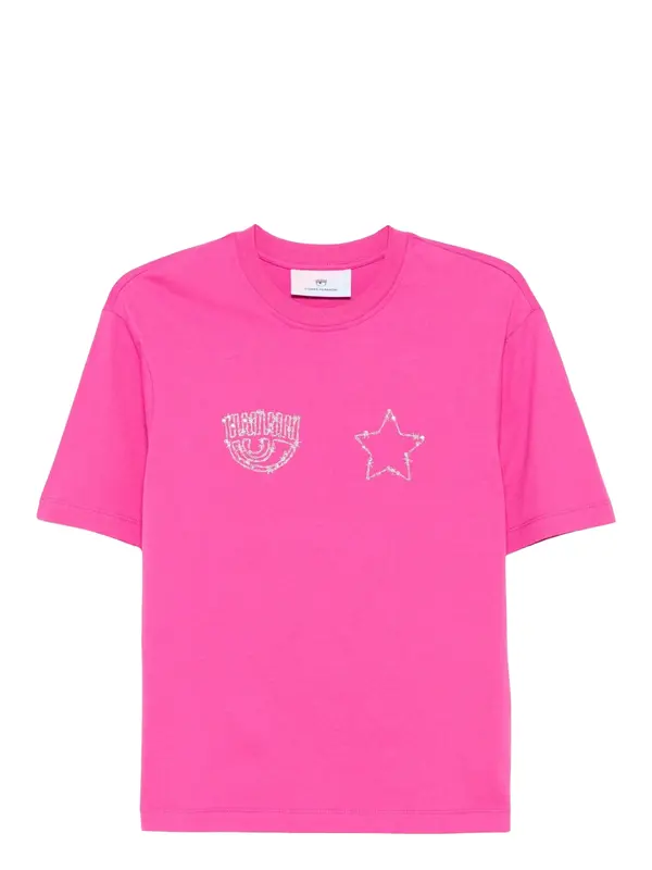 CHIARA FERRAGNI Cotton T-shirt - Pink