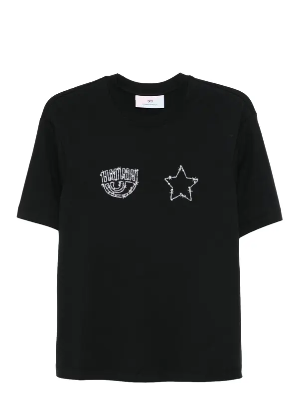 CHIARA FERRAGNI Cotton T-shirt - Black