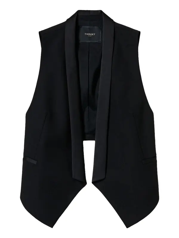 TWINSET Logo Waistcoat - Black