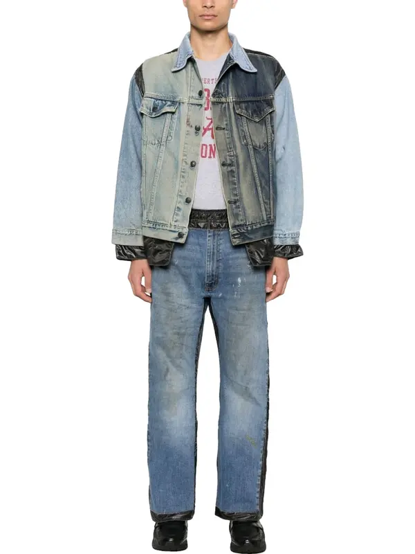 Needles Patchwork Denim Jacket - Blue