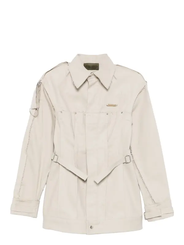 ELENA VELEZ Darted Denim Jacket - Neutrals