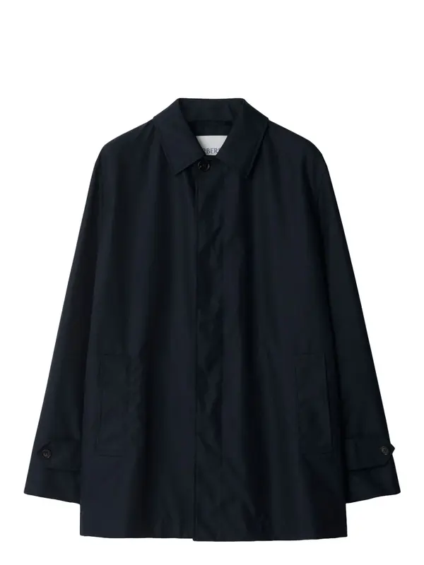 Burberry Spread-collar Parka Coat - Blue
