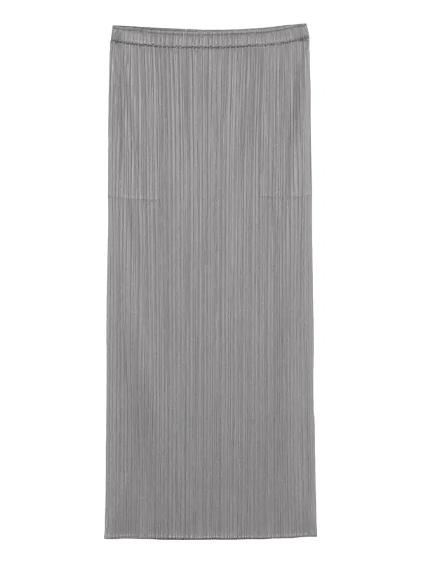 Issey Miyake Pleated Midi Skirt - Grey
