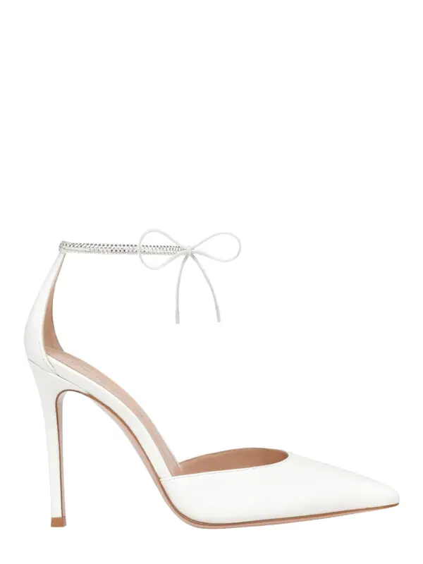 GIANVITO ROSSI Montecarlo D'orsay 105mm Pumps - White