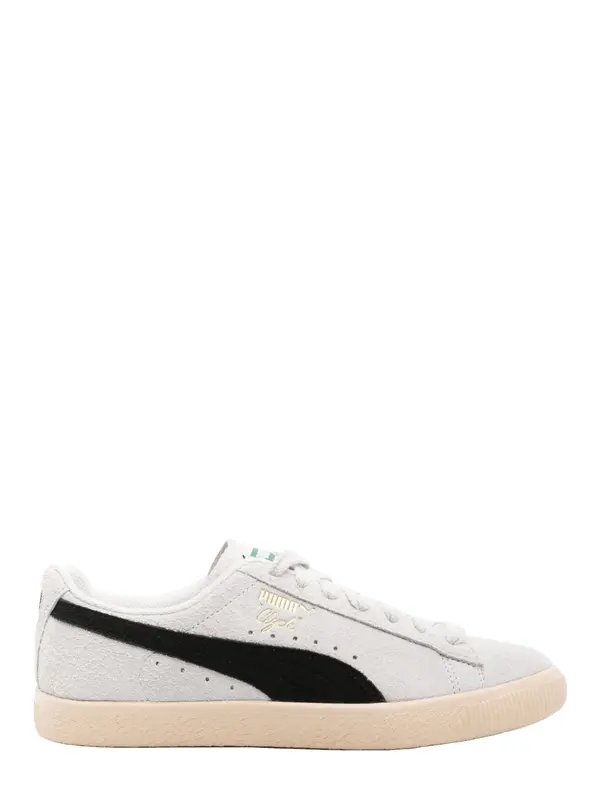 PUMA Clyde Hairy Suede Sneakers - White