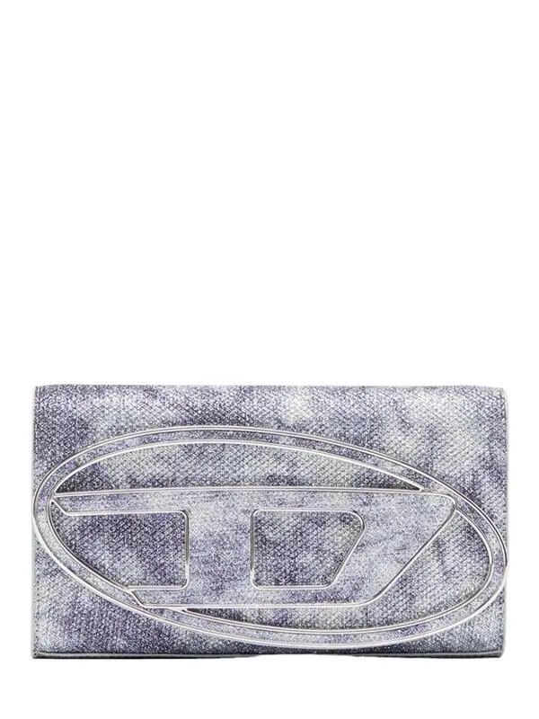 DIESEL® 1dr Wallet With Shimmer Finish - Blue