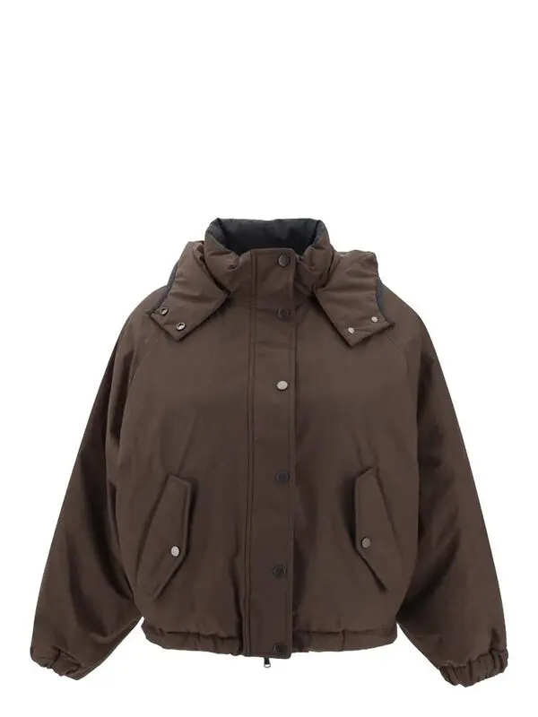Brunello Cucinelli Padded Down Jacket - Brown
