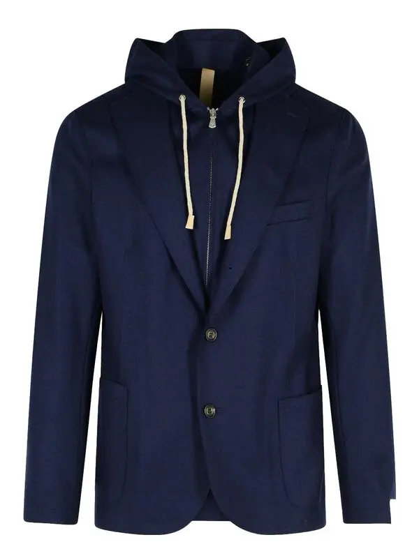 Eleventy Wool-blend Blazer - Blue