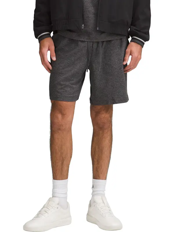 Lululemon Soft Jersey Short 7 - Heathered Black/heathered Graphite Grey