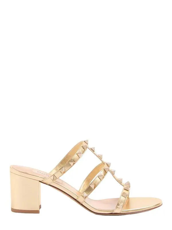Valentino Garavani Rockstud 60mm Slide Sandal - Antique Brass