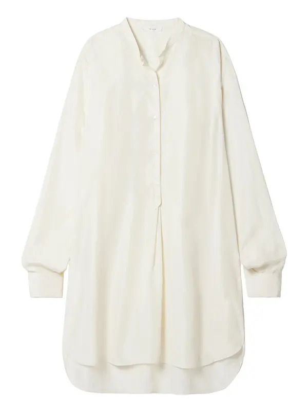 THE ROW Eden Oversized Washed-silk Shirt - Ivory