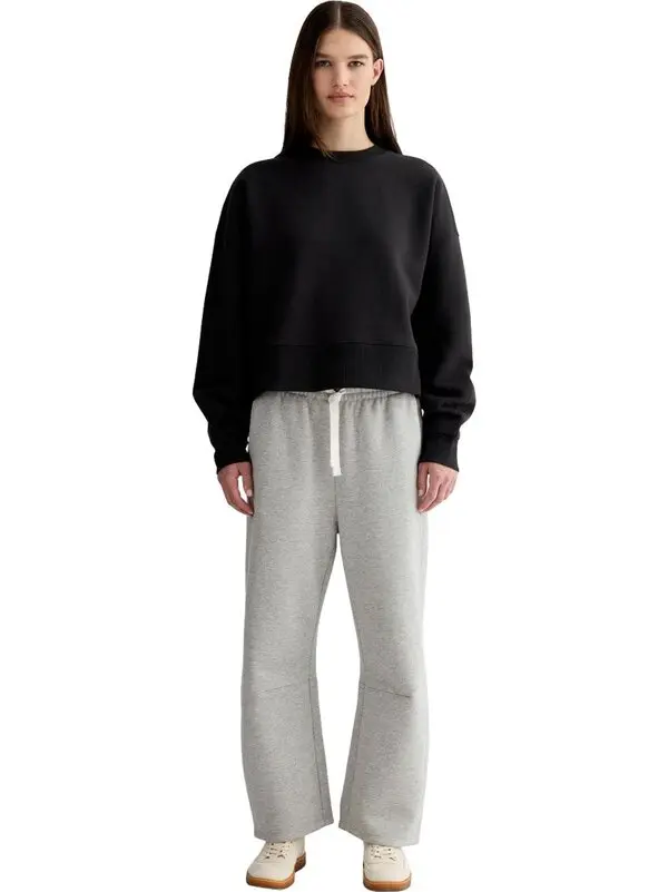 Everlane Luxe Fleece Barrel Sweatpant - Heathered Grey