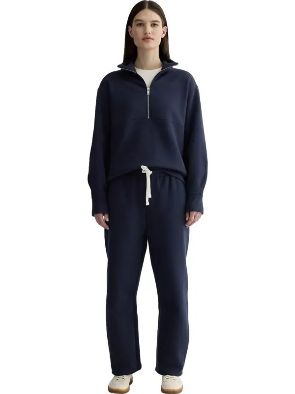 Everlane Luxe Fleece Barrel Sweatpant - Navy