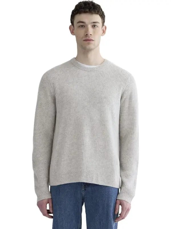 Everlane Fisherman Crew Neck Sweater - Light Heather Grey