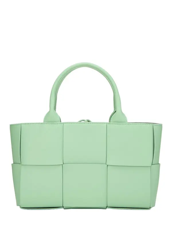Bottega Veneta Calfskin Maxi Intrecciato Arco Tote - Green