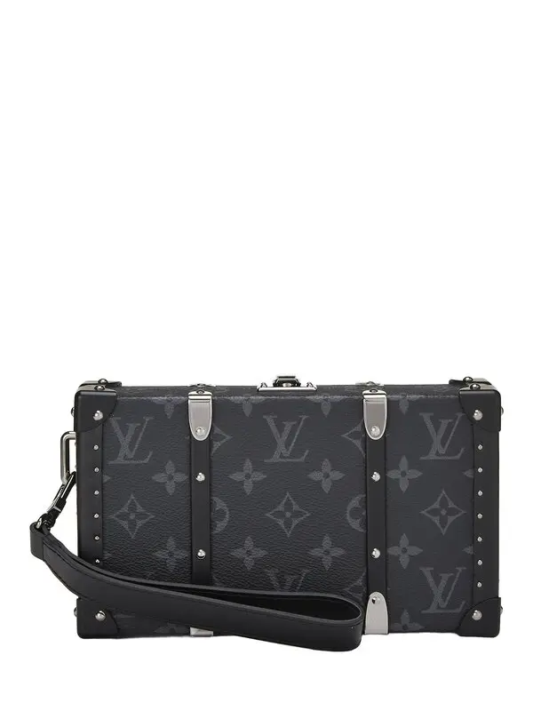 LOUIS VUITTON Monogram Eclipse Trunk Clutch - Black