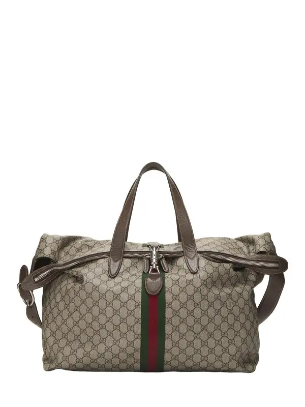Gucci Gg Supreme Jackie 1961 Duffle Bag - Brown
