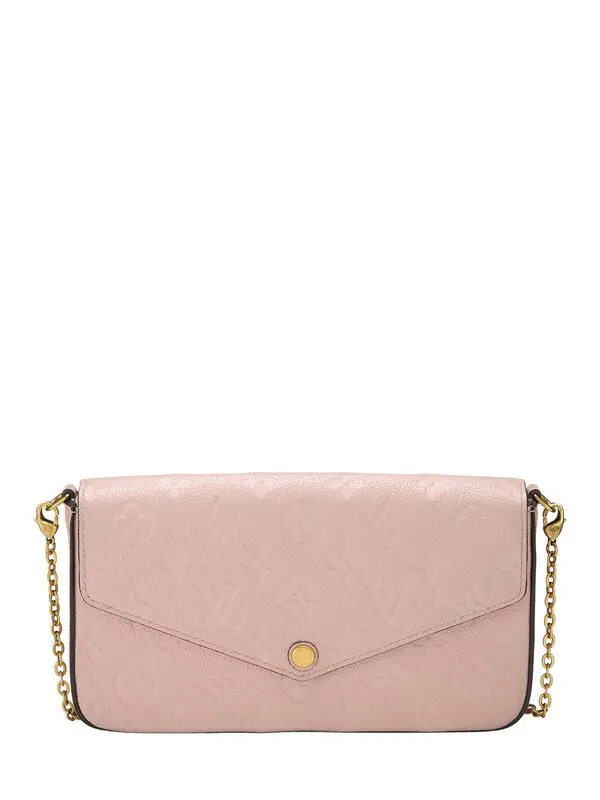 LOUIS VUITTON Monogram Empreinte Pochette Felicie Shoulder Bag - Pink