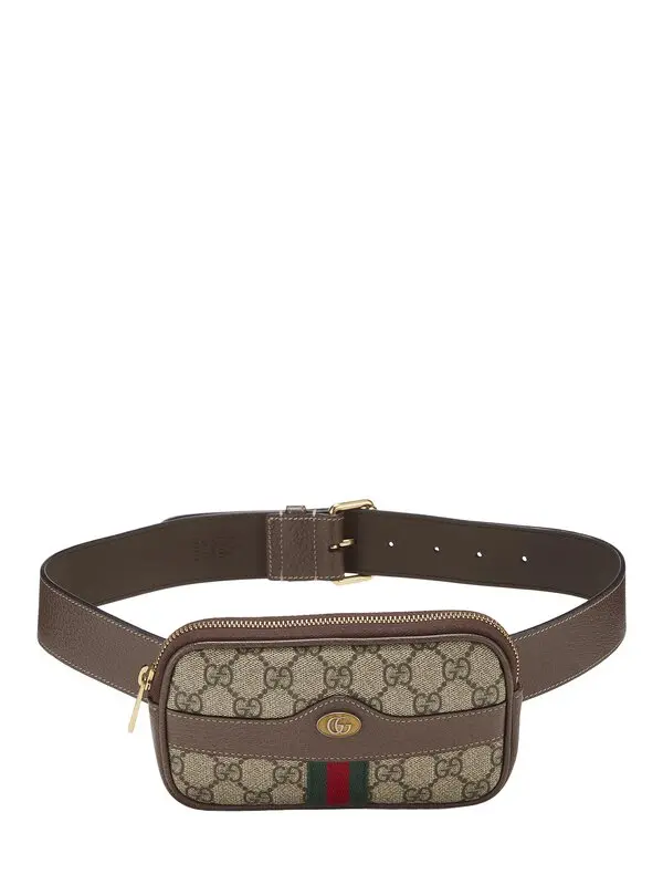 Gucci Gg Supreme Canvas Ophidia Belt Bag - Brown