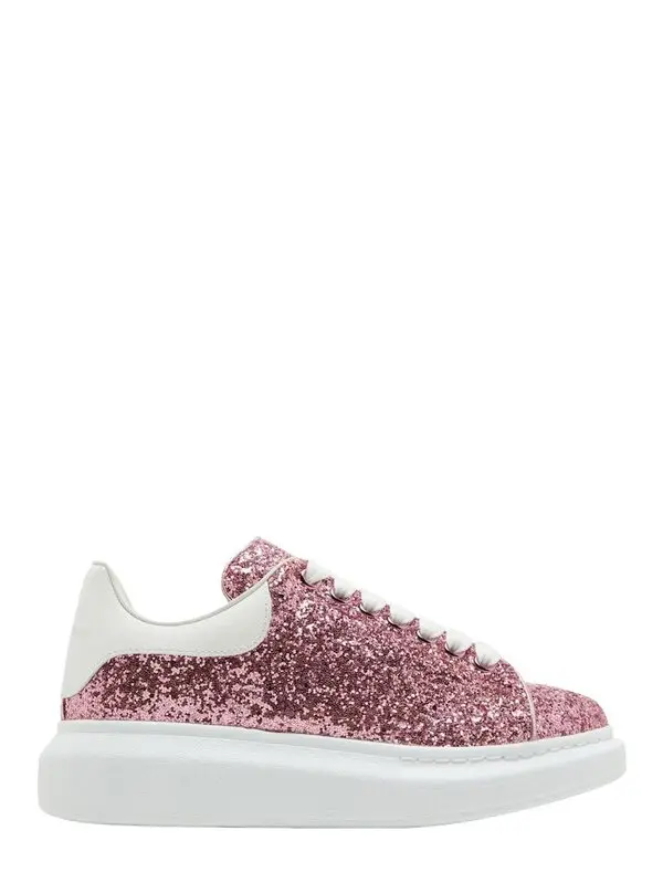 Alexander McQueen Oversized Glitter Sneakers - Pink/white