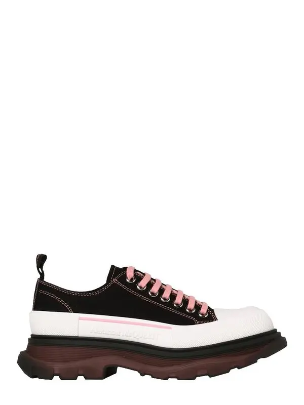 Alexander McQueen Tread Slick Low Lace-up Sneakers - Black/blossom Pink