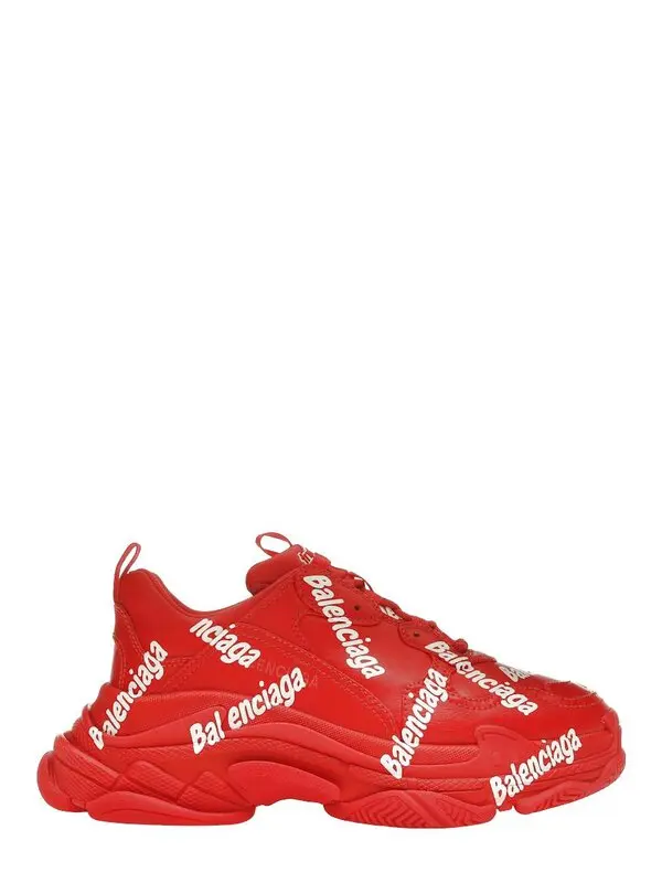 Balenciaga Triple S All Over Sneakers - Tomato/red/white