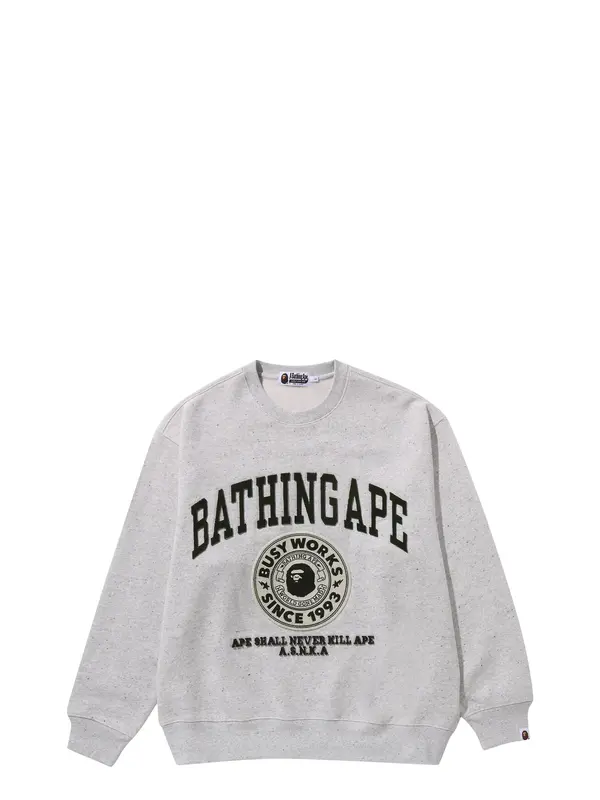 A BATHING APE College Graphic Crewneck - Grey