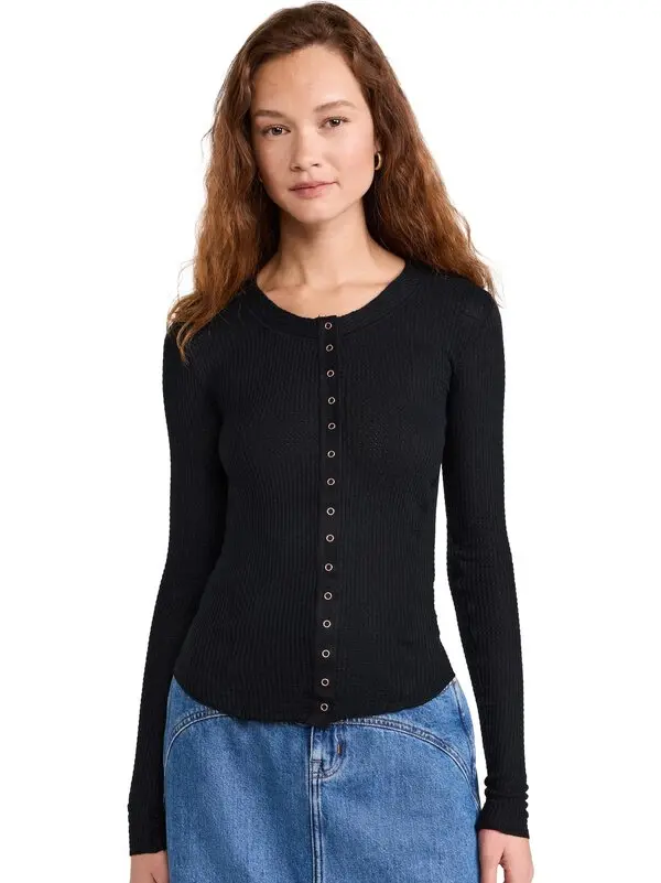 Free People Going Places Cardigan - Black