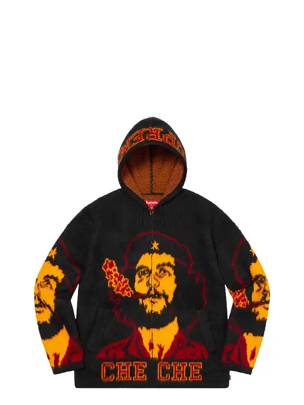 Supreme Che Hooded Zip Up Sweater - Black