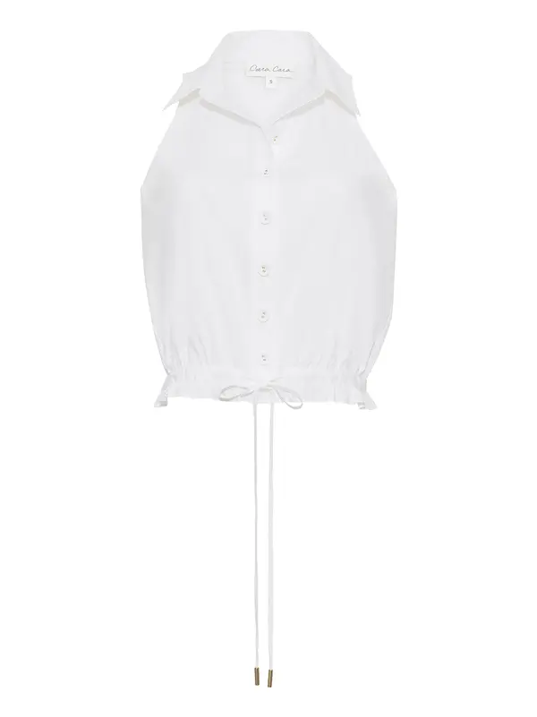 Cara Cara Hannah Halter Top - White
