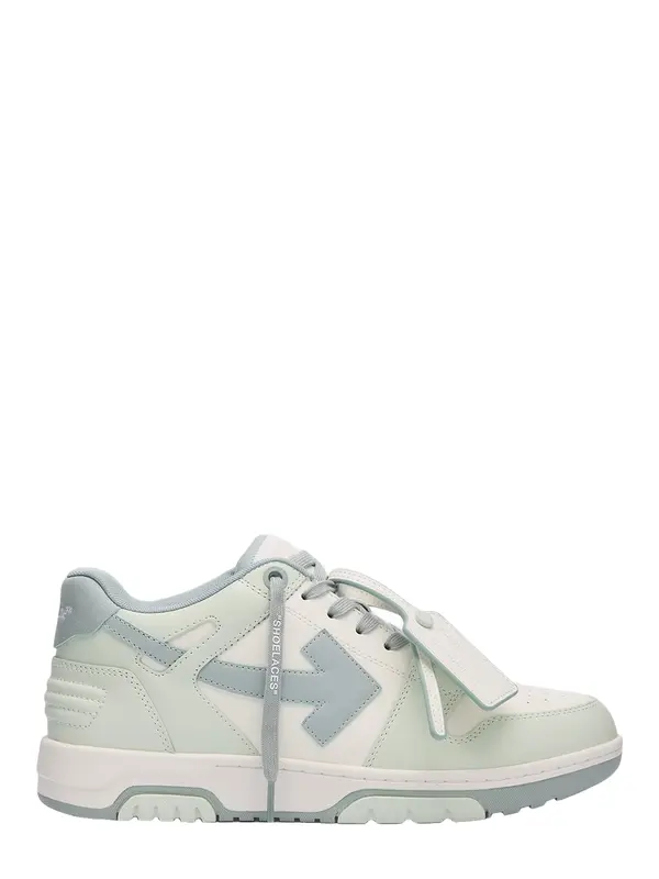 Off-White Out Of Office Leather Low-top Sneakers - Mint- Greyish