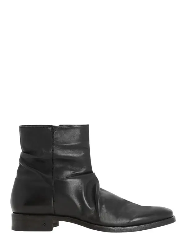 John Varvatos Morrison Sharpei Leather Ankle Boots - Black