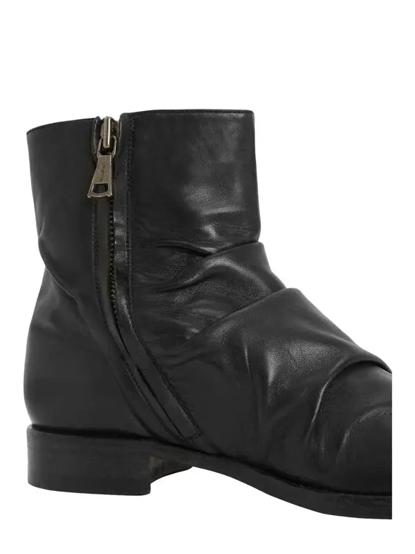 John Varvatos Morrison Sharpei Leather Ankle Boots - Black