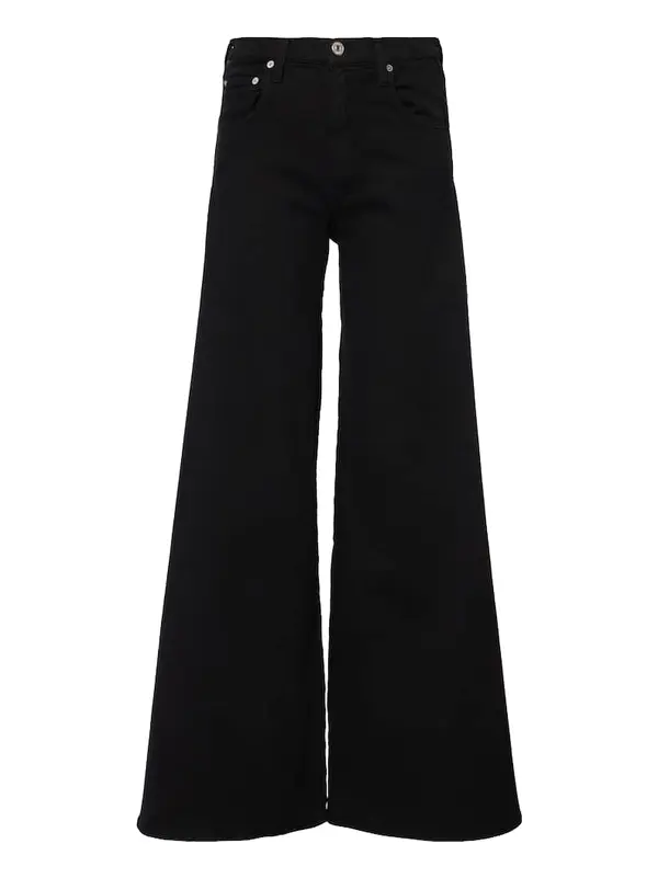 Citizens Of Humanity Amari High-rise Wide-leg Jeans - Black