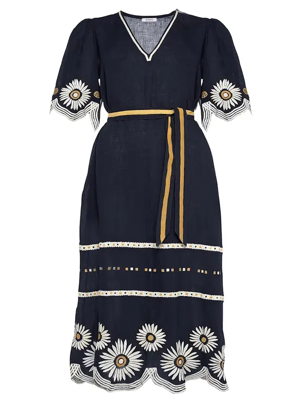 ERES Hortense Embroidered Midi Dress - Waterproof