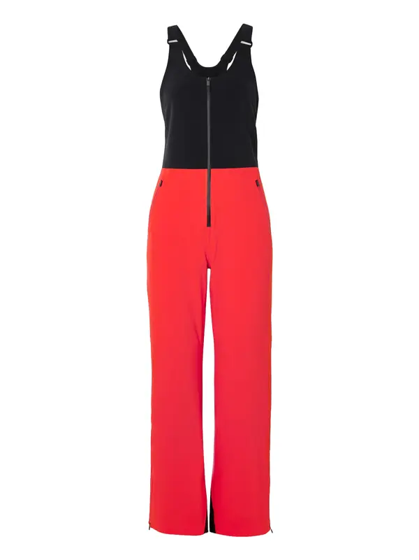 Aztech Mountain Top To Bottom Paneled Stretch Salopettes - Red