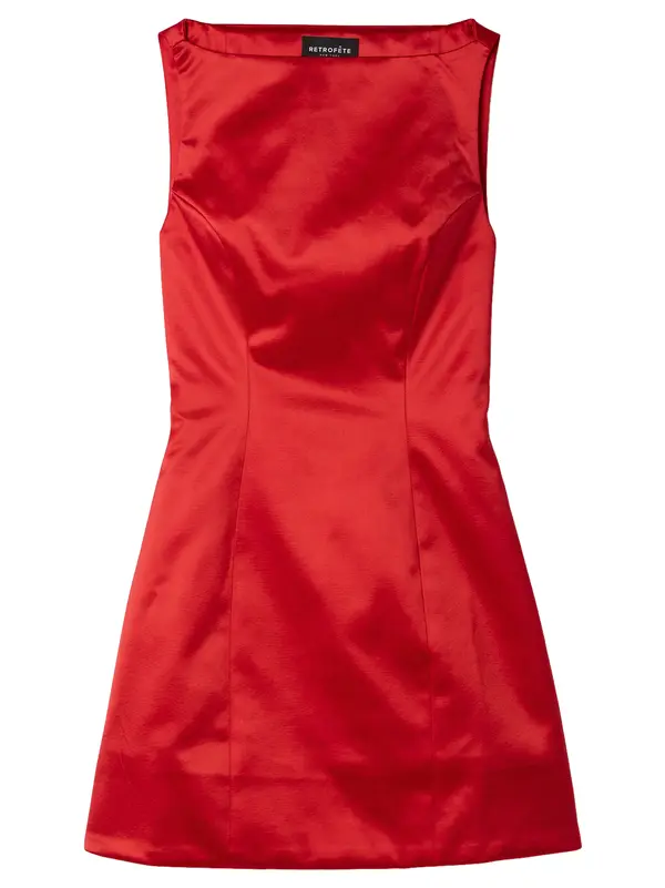 Retrofete Livle Duchesse-satin Mini Dress - Red