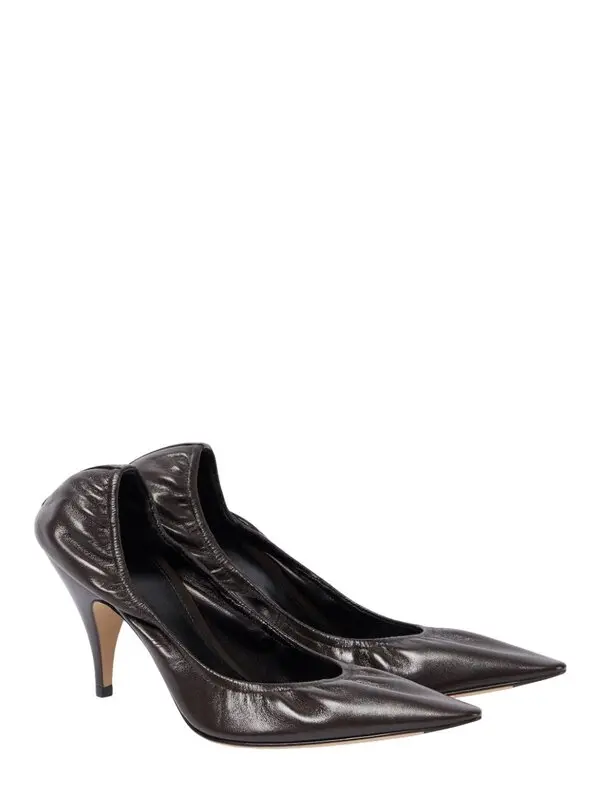 THE ROW Uxor Leather Pumps - Brown