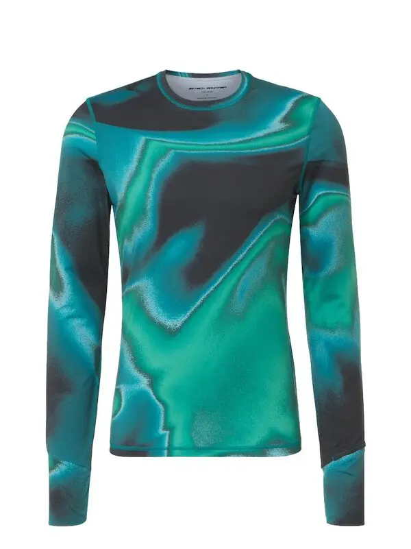 Aztech Mountain Aztech Next To Skin Printed Ski Top - Blue
