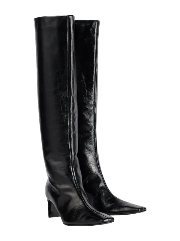 Khaite Ona 55 Leather Knee-high Boots - Black