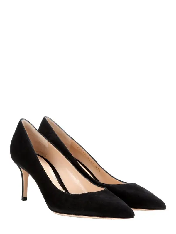 GIANVITO ROSSI 70' Suede Pumps - Black