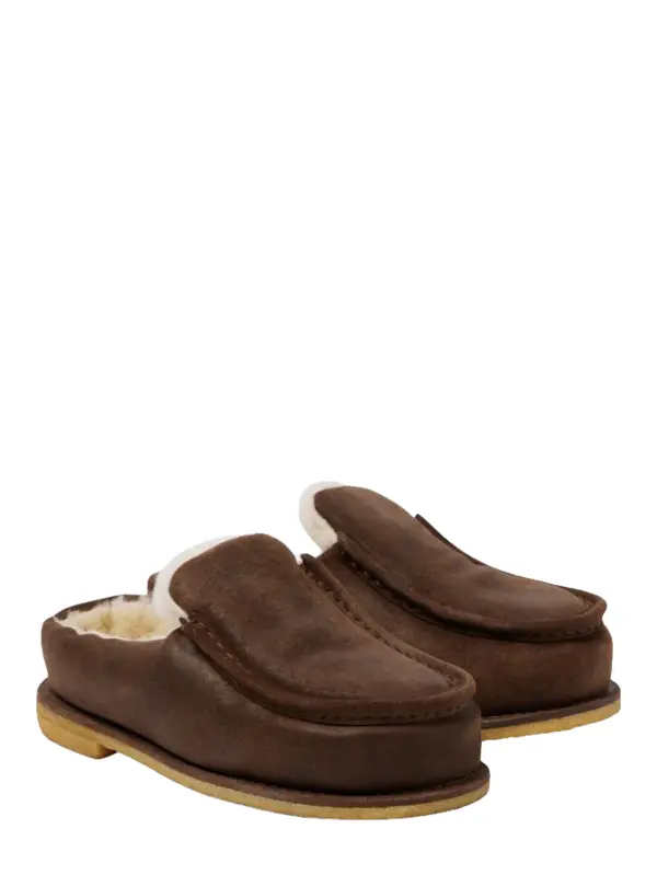 JW Anderson - JW Anderson Shearling-Lined Suede Mules