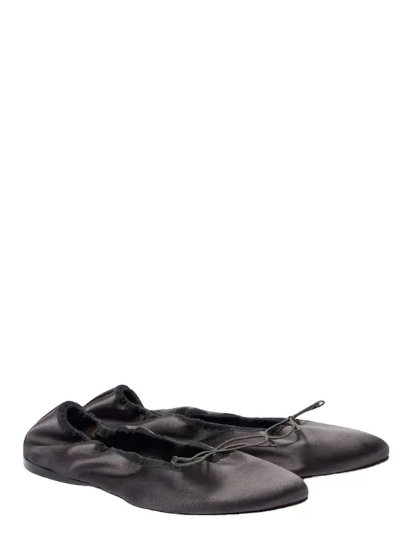 THE ROW Awar Satin Ballet Flats - Grey