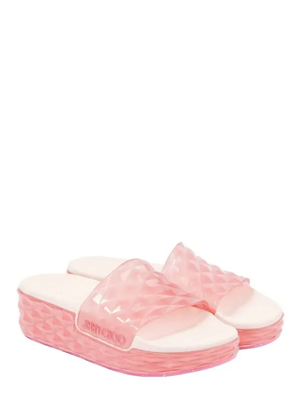 JIMMY CHOO Diamond Slides - Pink