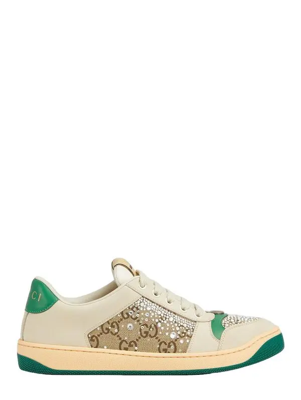 Gucci Gg Crystal Screener Sneakers - Neutral