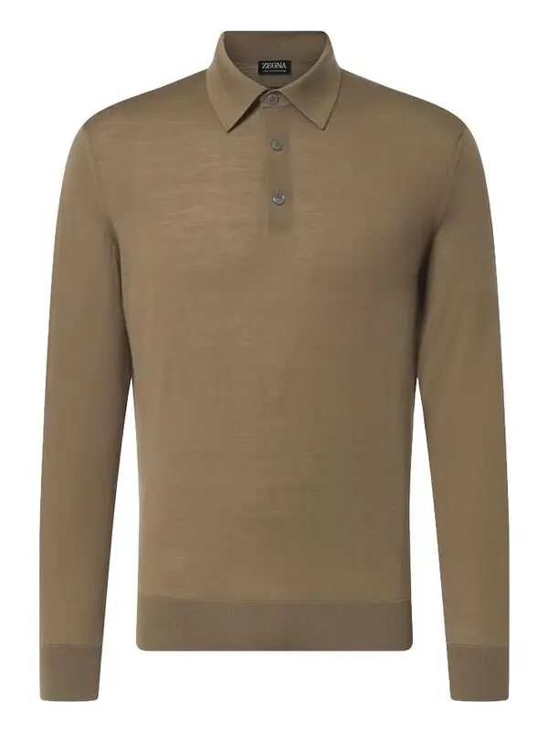 Zegna Wool Polo Shirt - Green