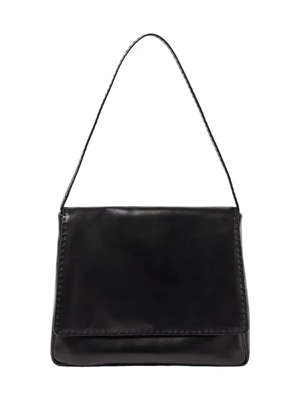 THE ROW Nuance Leather Shoulder Bag - Black