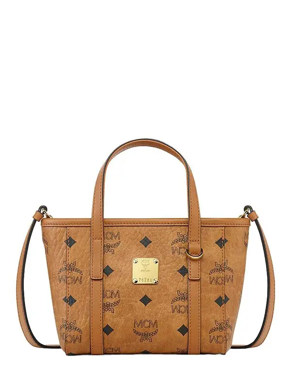 Mcm Toni Vi Shopper Tote - Cognac