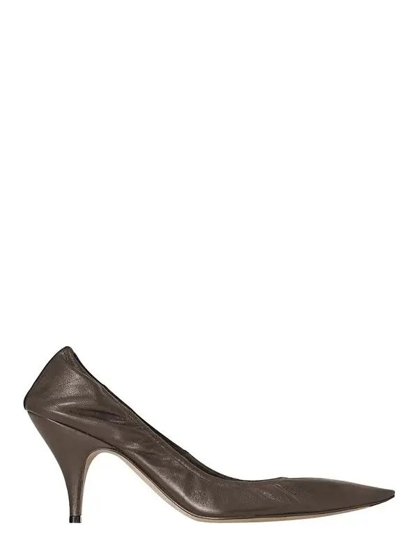 THE ROW Liisa Lambskin Leather Pumps - Laquer Brown