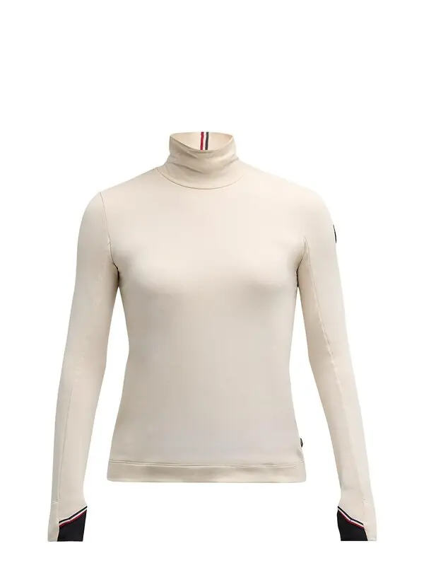 Moncler Polartec Jersey Turtleneck Base Layer - Cream